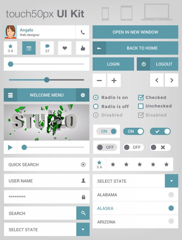 Free web design elements for your next project - Creatives Wall