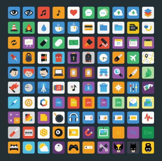 23 Best High Quality Free Flat Icon Sets - Creatives Wall