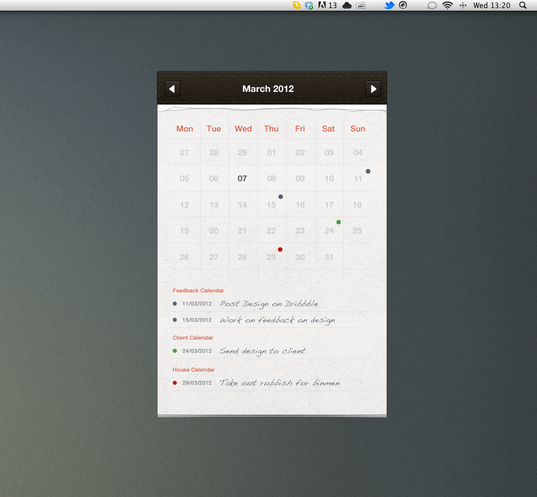 Free PSD Calendar Designs - Creatives Wall